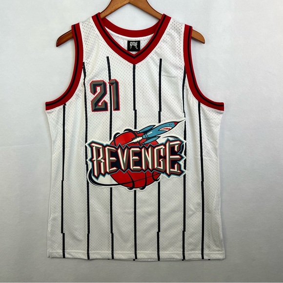 Revenge Clothing | Shirts | Revenge Clothing White And Red Short Sleeve ...